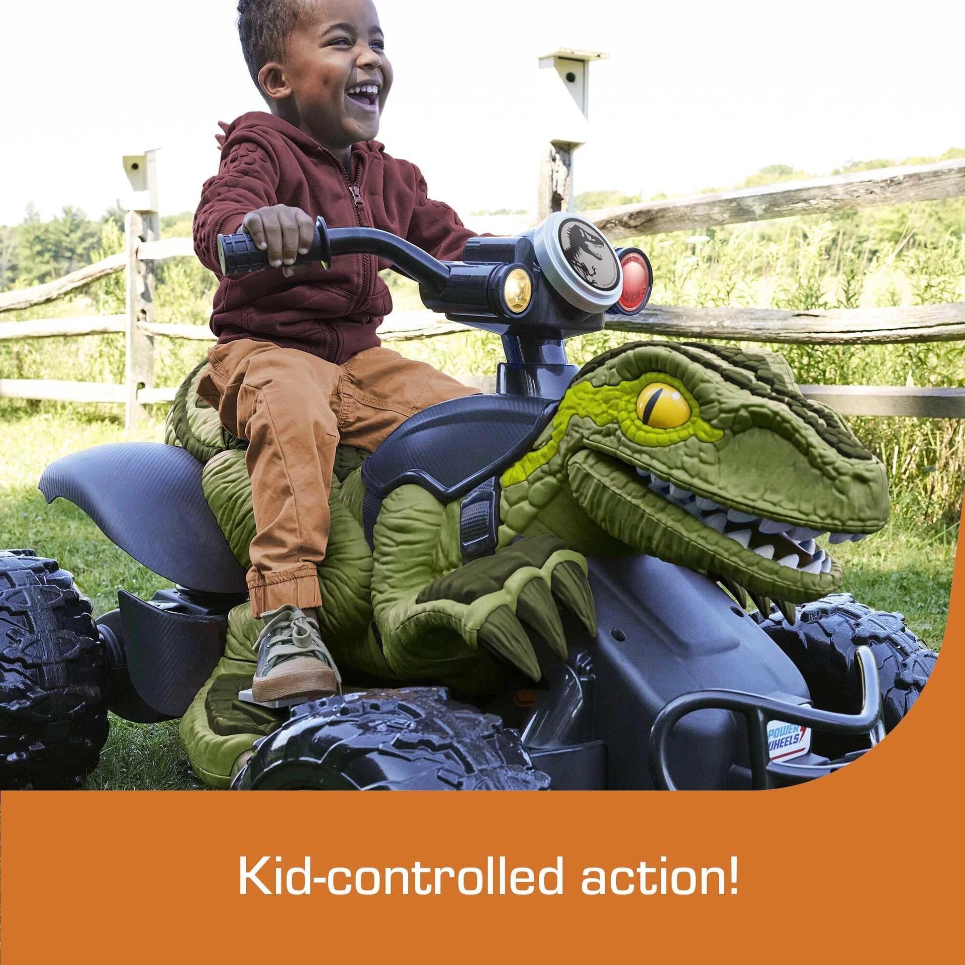 12-volt Power Wheels Jurassic World Dino Racer ATV Ride-On – KidsRideZone
