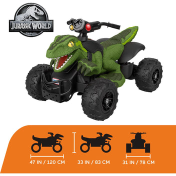 12-volt Power Wheels Jurassic World Dino Racer ATV Ride-On