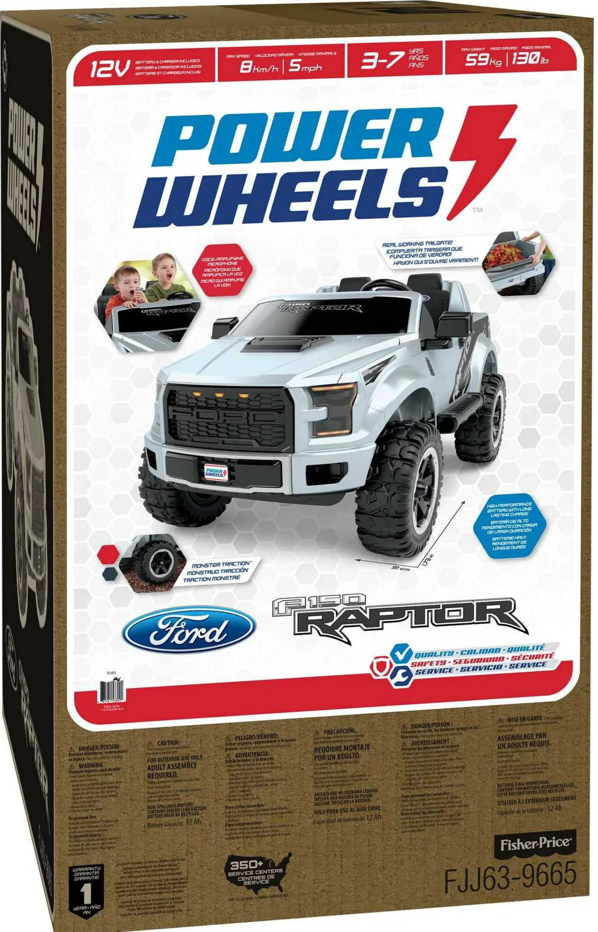 Power Wheels Ford F150 Raptor Extreme 12v Ride On Truck