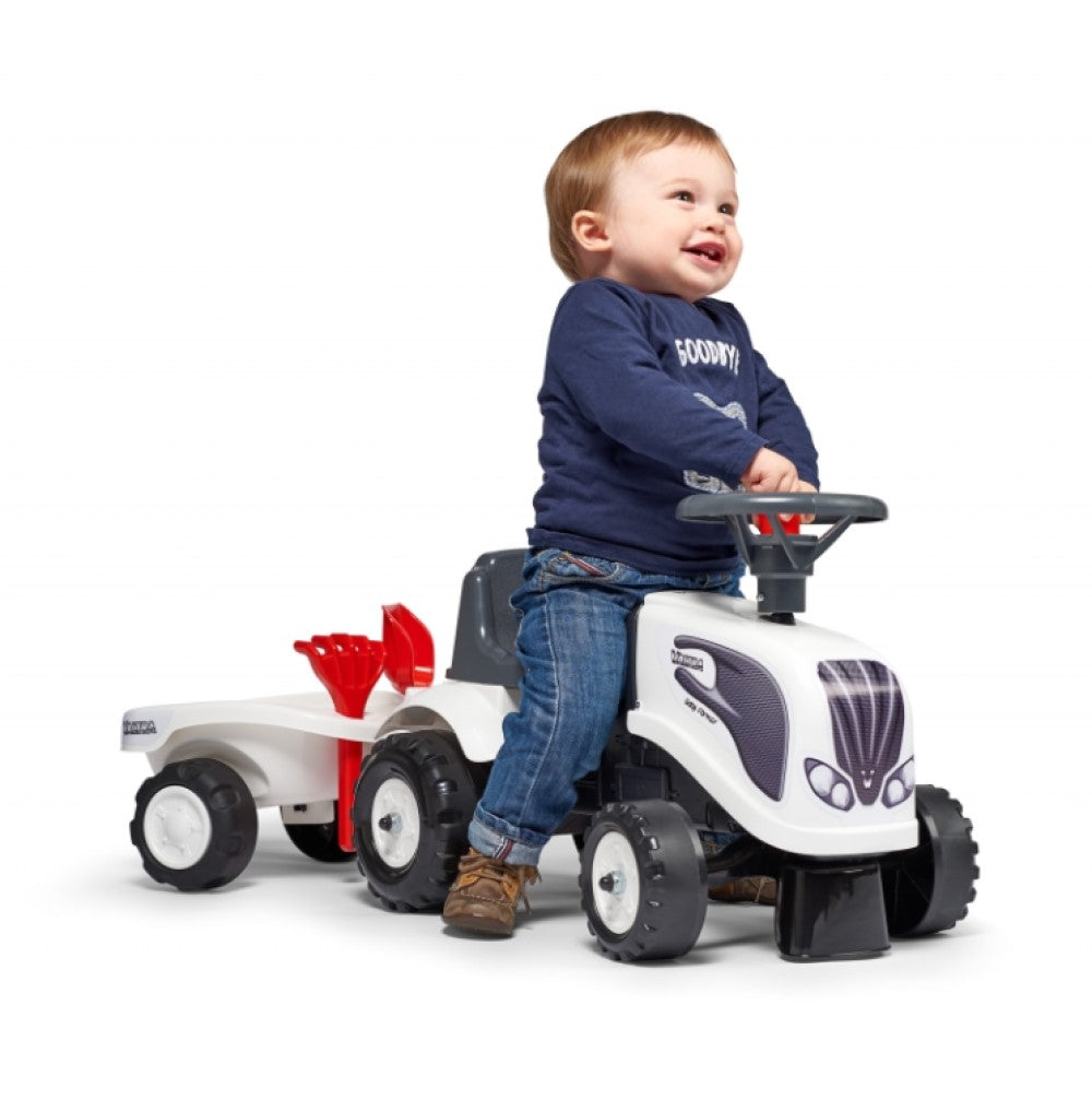 Valtra Baby Farmer Tractor with Trailer, Shovel and Rake, Children's P ...